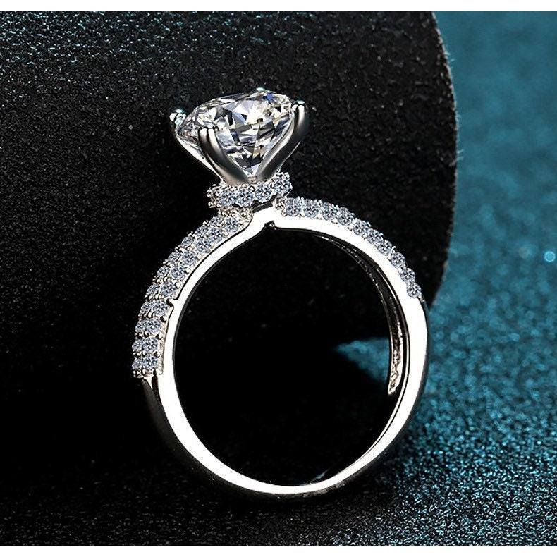 2ct Moissanite Engagement Ring|4 prongs Solitaire Engament Ring|RM026 ...